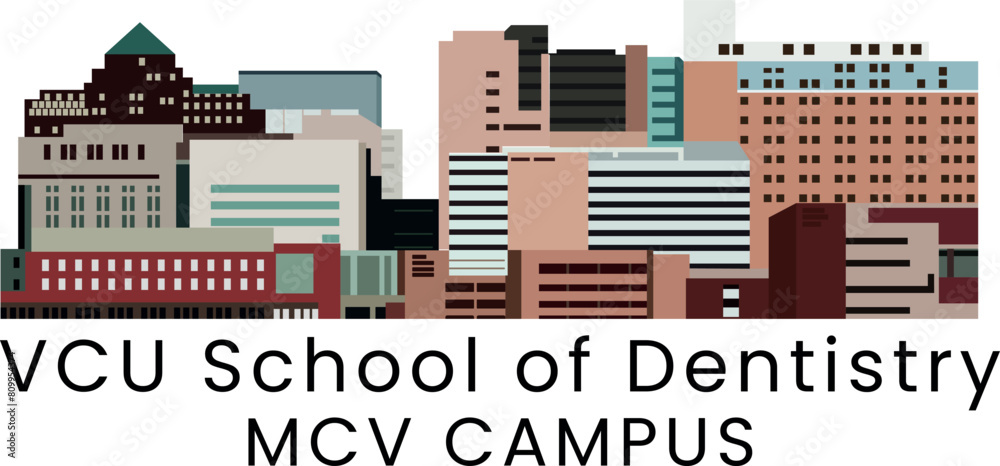VCU school of Dentistry MCV campus icon, diving face mask pool ...