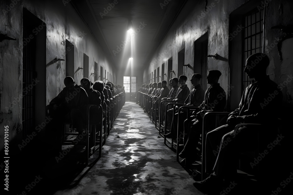 prisoners in prison, prison photo of some prisoners in high security ...