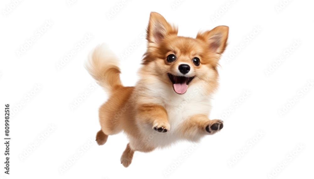 jumping happy dog isolated on transparent background cutout ภาพถ่าย ...