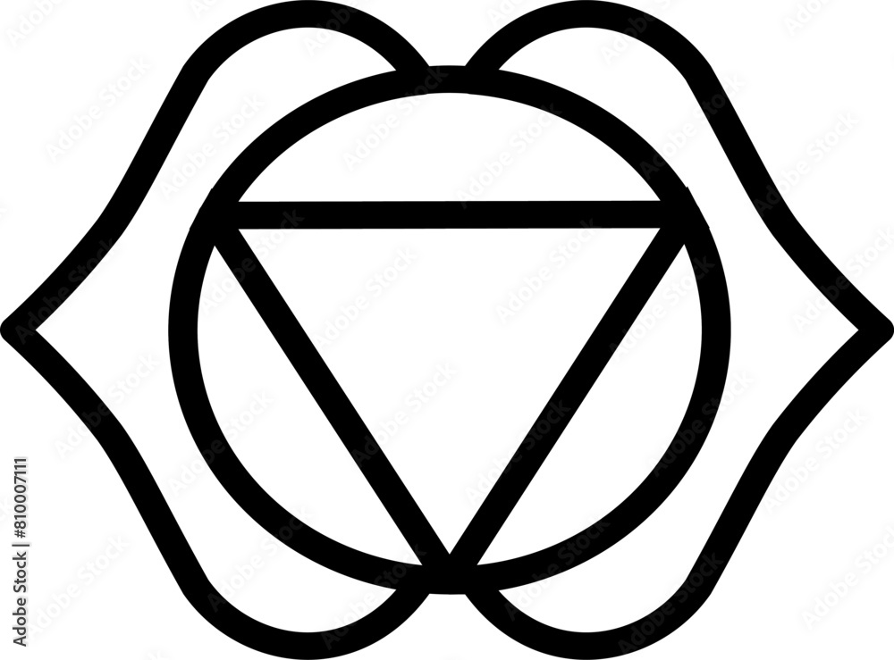 Ajna Symbol Vector image. seven chakras of body Third eye vector image ...