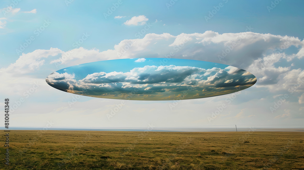 A rare phenomenon of stratospheric optical illusions, capturing a ...