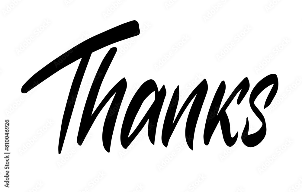 Thank you Modern Lettering. Thanks Brushpen Italic Oblique font vector ...