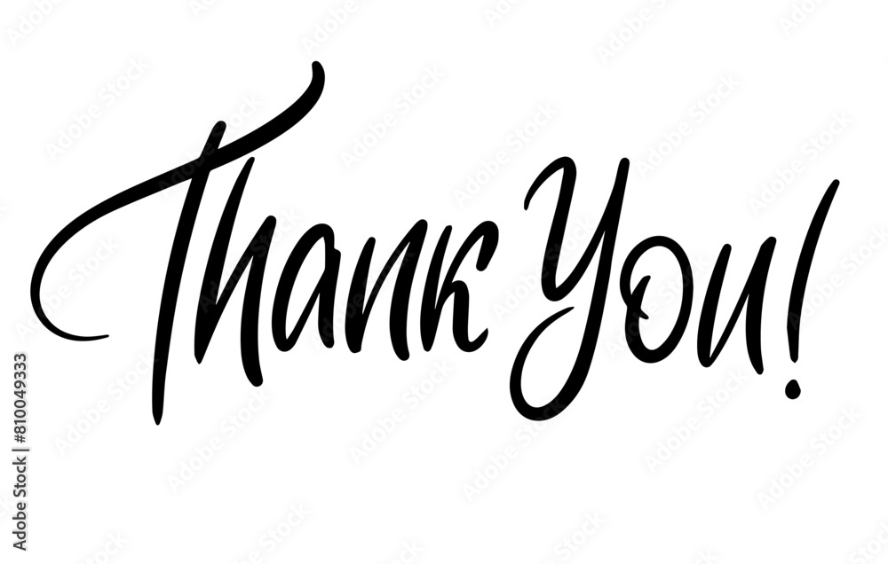 Thank You Brushpen Lettering. Thanks Italic Oblique font vector ...