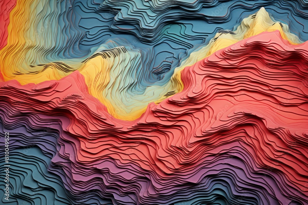 Definitive Topographic height map. Terrain model. Generate Ai Stock ...