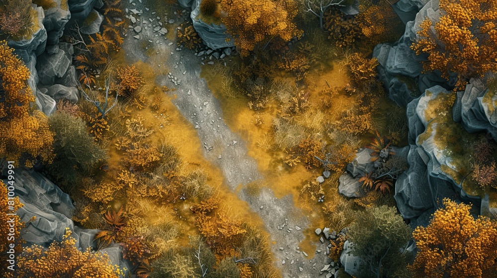 RPG battle map. Fantasy battlefield illustration, cartography location ...