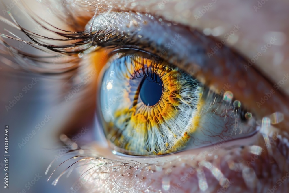 Corneal Disease Keratoconus in Macro Eye Photo. Diagnosis and ...