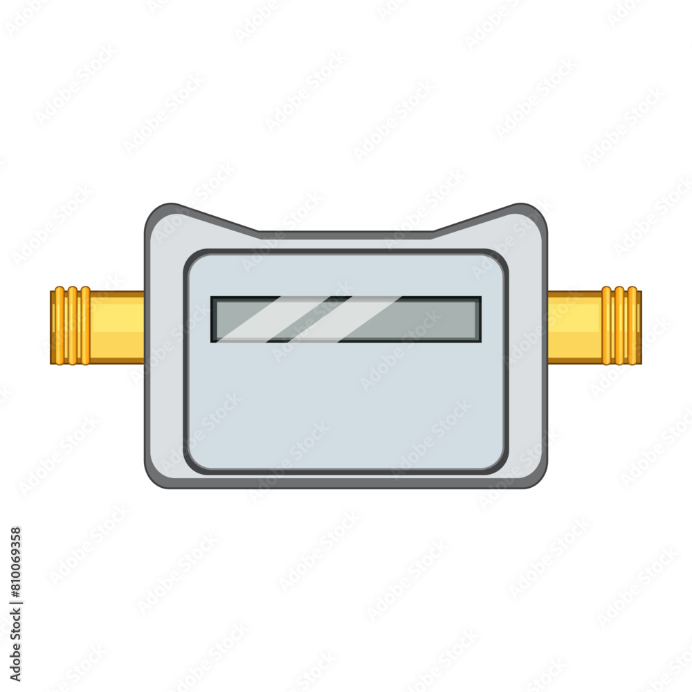 natural water gas meter cartoon. pipe heating, home energy, supply ...