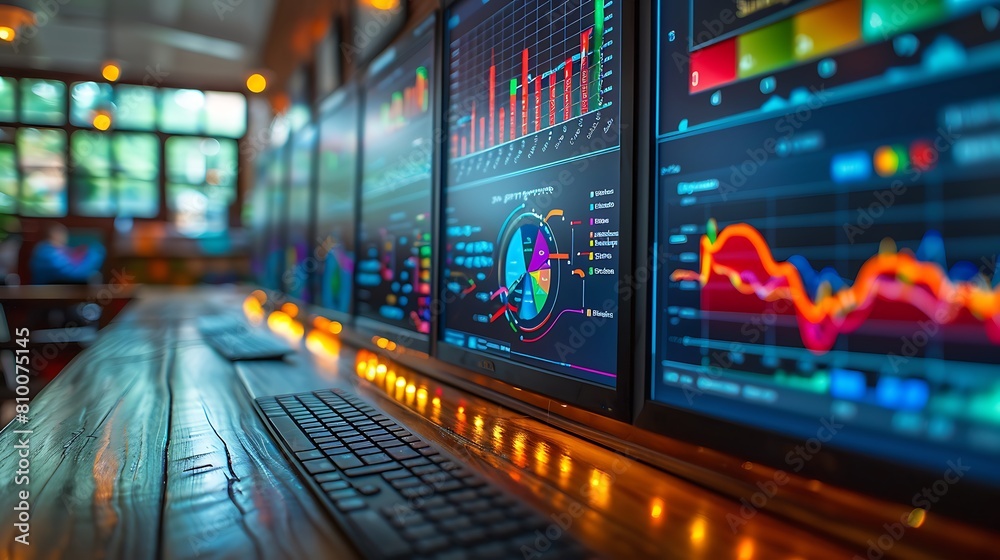 A high-definition monitor in an educational setting displaying ...