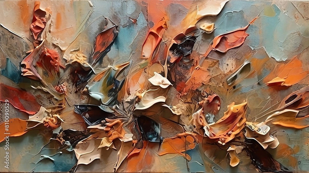 An abstract background that combines the textural richness of encaustic ...