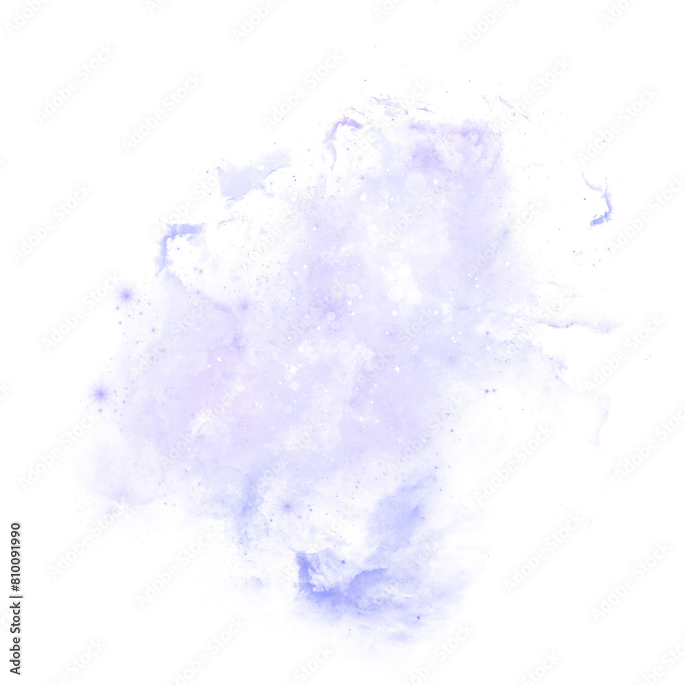 blue watercolor galaxy with stary splash transparent background clipart ...