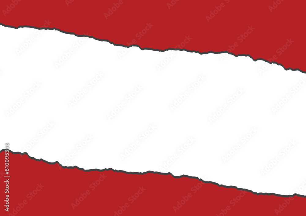 Paper torn open paper with space for text on white background, holes in ...