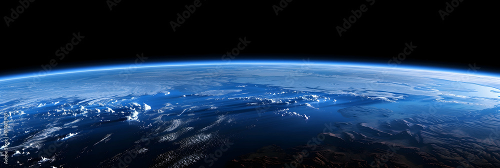 The gradient of Earth's atmosphere transitioning into the blackness of ...