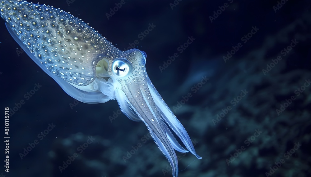 small squid underwater deep sea creature Stock Photo | Adobe Stock