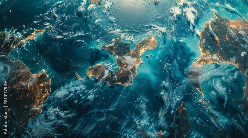 satellite mapping rising sea levels across global coastlines ...