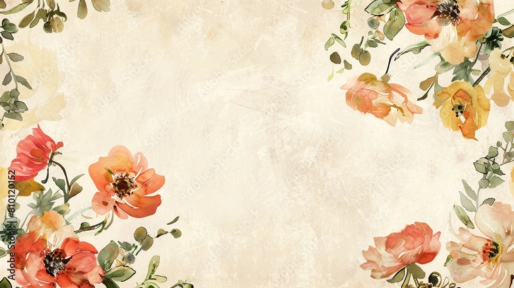 Classic wedding guest book design with vintage-inspired floral borders ...