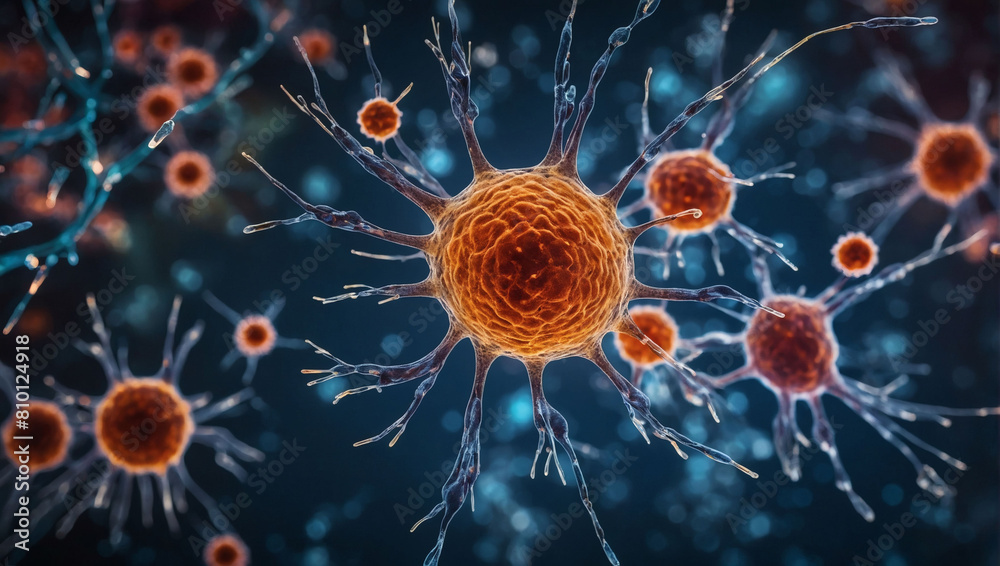 Unlocking Cellular Potential Microscopic Exploration Of Body Cells And Stem Cell Research Stock