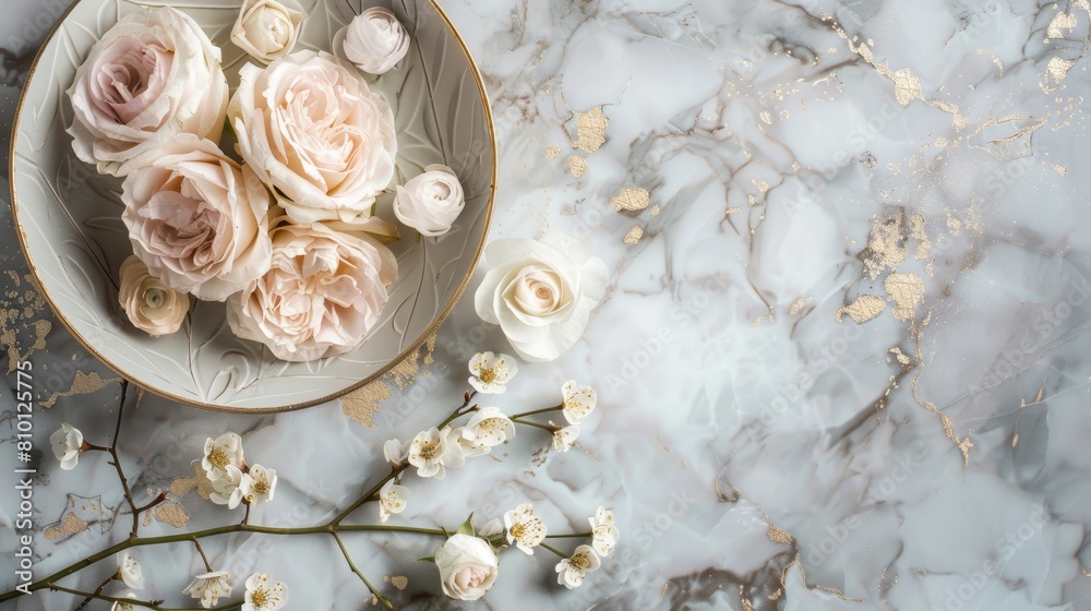 Luxurious wedding place card designs with marble texture backgrounds ...