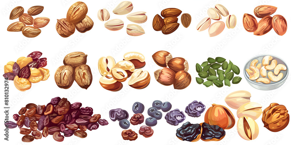 Healthy and organic eating natural tasty snack mix with shells Assorted ...