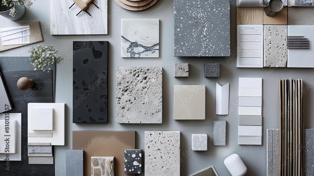 Mood boards designed for architect styling and material selection ...