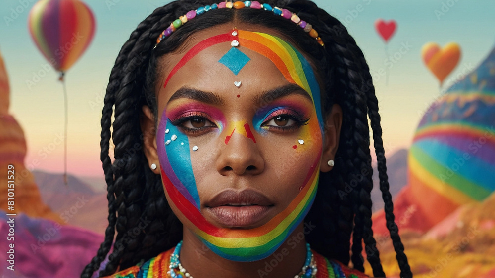 Generative AI, rainbow flag, LGBT people, gay pride month, drag queen ...