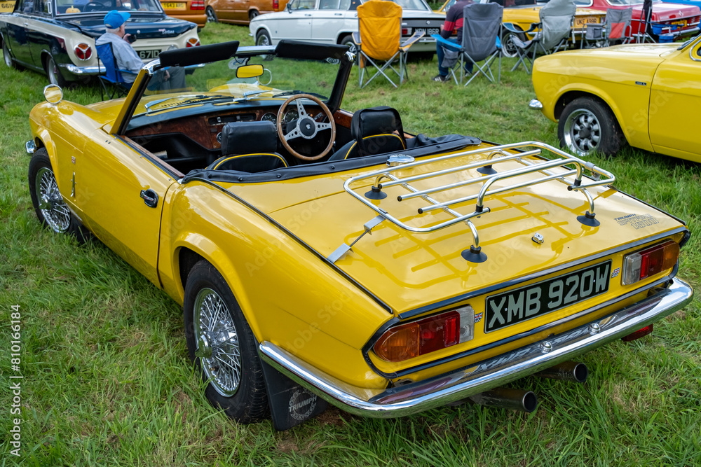 Earsham, Norfolk, UK – May 05 2024. Classic 1980 Triumph Spitfire on ...