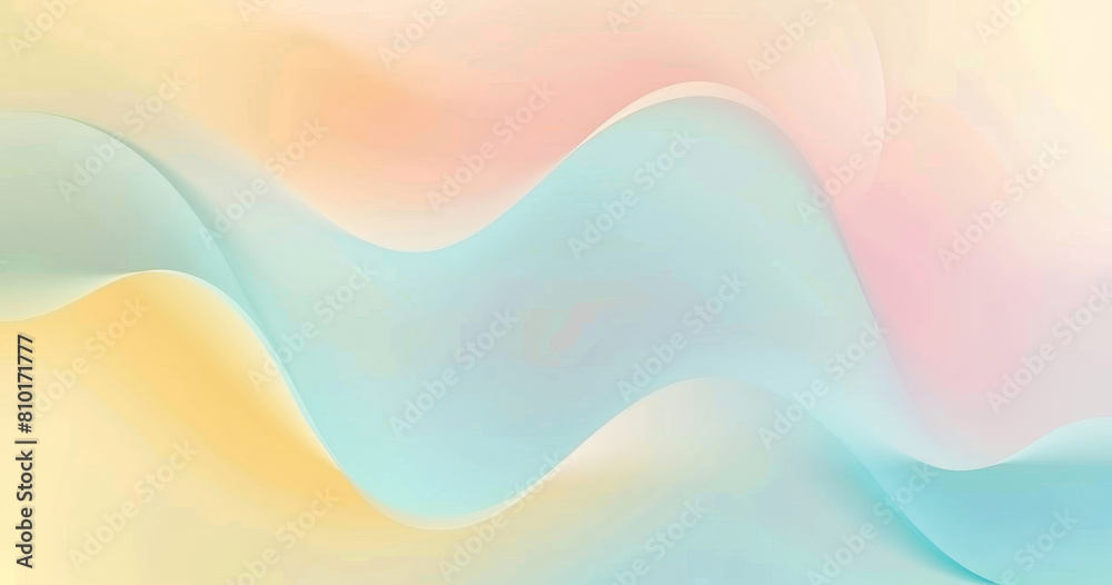 Soothing abstract background with gentle waves in pastel colors ...