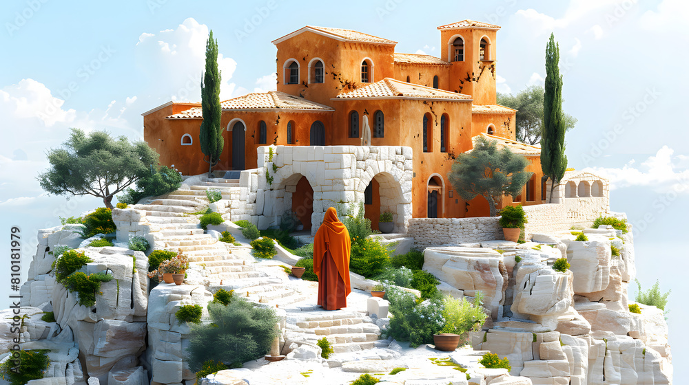 The parable of the prodigal son and god's forgiveness isolated on white ...