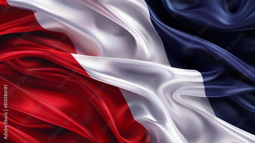 abstract french flag wavy silk fabric background france national symbol ...