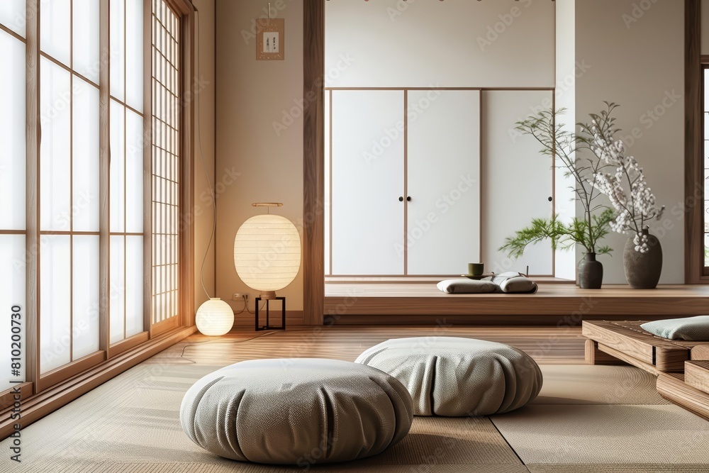 Japanese art style creative design transforms home decor, integrating ...