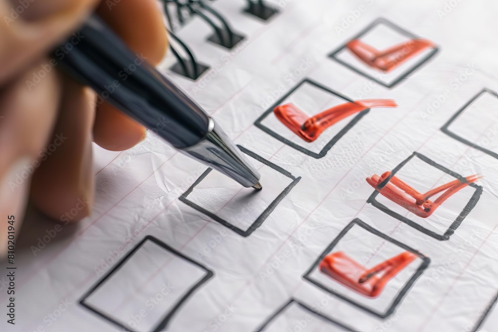 checkmark in checkbox on certificate representing service quality iso ...