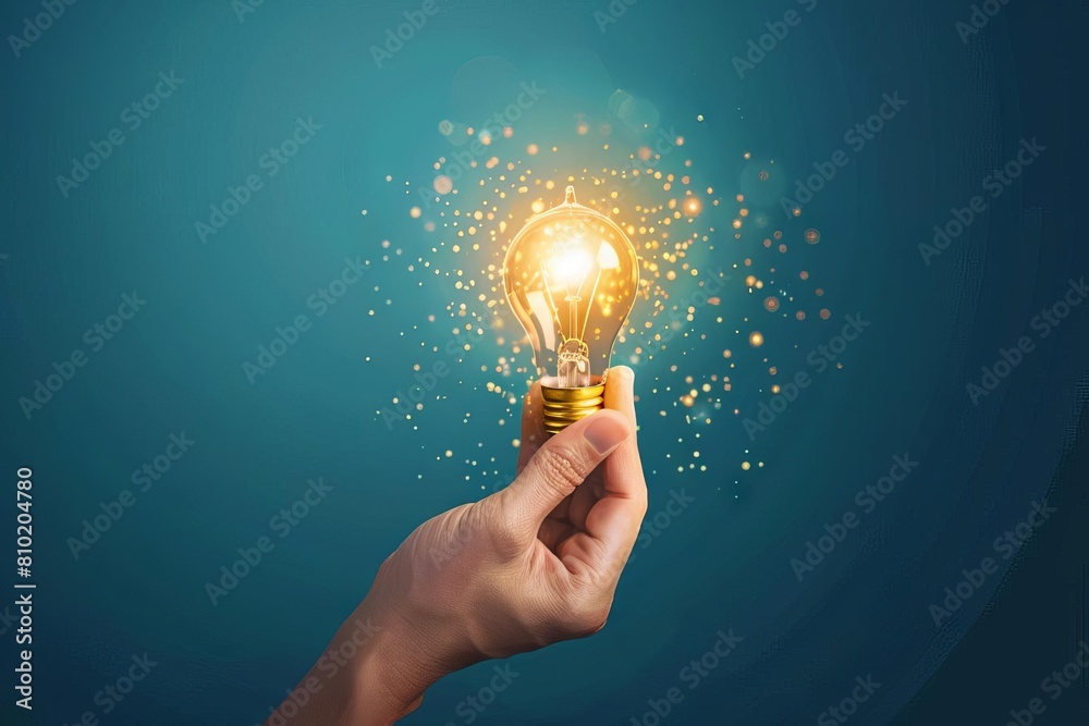 human hand holding light bulb inspirational ideas for sustainable ...