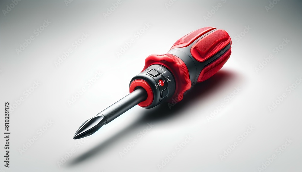 red screwdriver, he images highlight the vibrant red handle and the ...