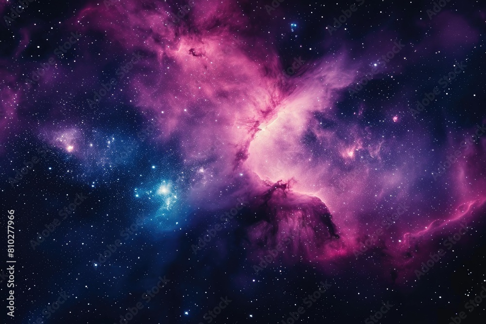 Epic cosmic nebula and twinkling stars. Illustration of a background ...