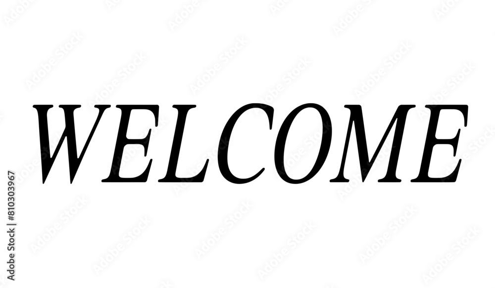 Welcome - Simple lettering design of the word Welcome - Decorative text ...