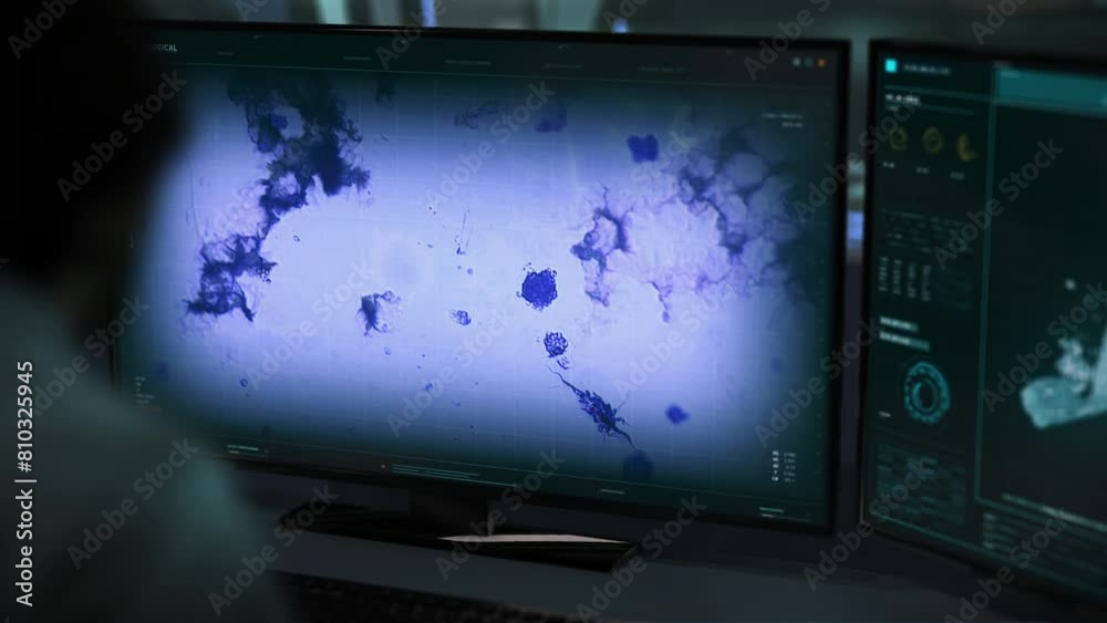 Microscopic Pathogenic Bacteria Research In Microbiological Study ...