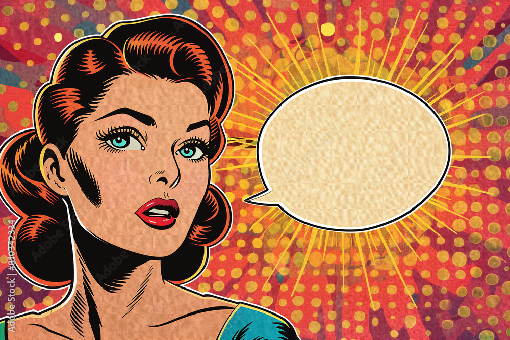 Develop a comic book panel using a pop art-inspired design, featuring a ...