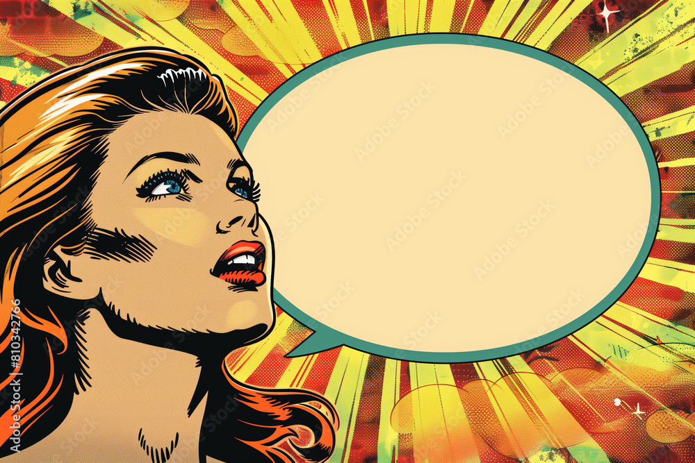 Craft a comic book illustration with a classic pop art feel, depicting ...