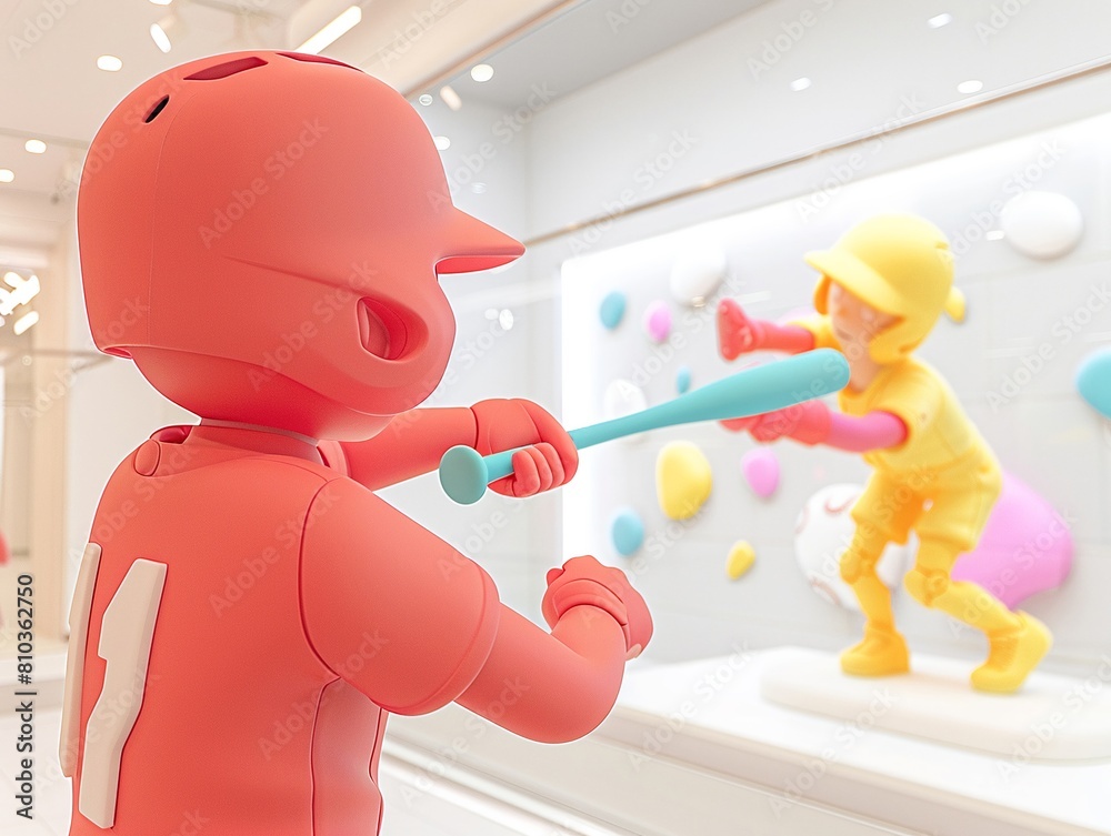 Athletes using motion capture technology in a sports simulation to ...