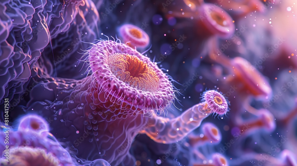 Parasitic protozoa species clinging to host cell interiors under the ...