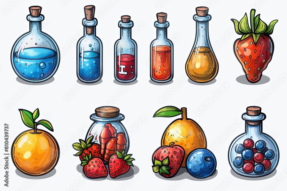 School Subjects Icon Set: Educational Symbols Representing Different ...