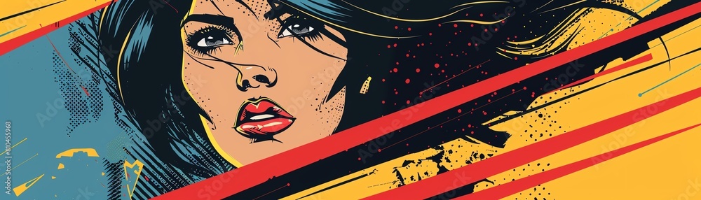 Comic stripinspired banner design with a manga comic style, perfect for ...