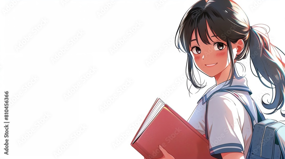Illustrate the joys of education with a charming manga comicstyle ...