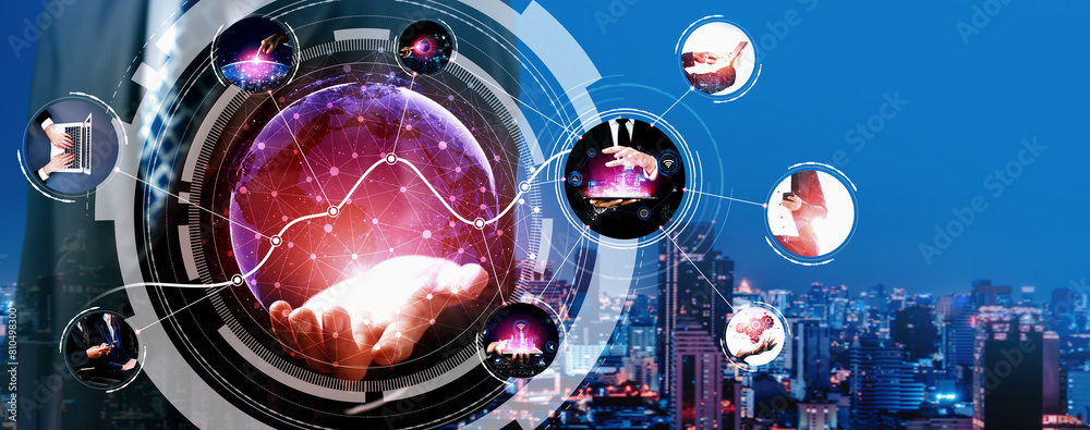 Communication technology , smart connection IOT and people network ...