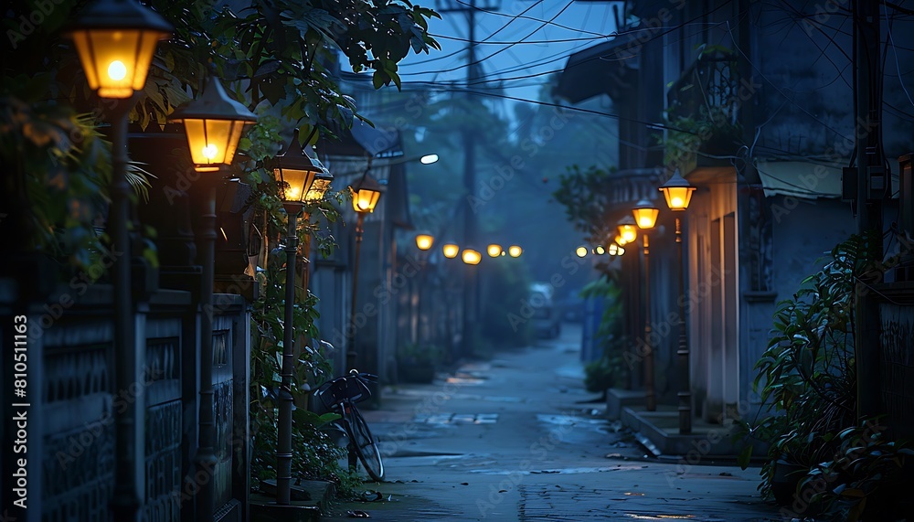 Illuminate the night with the soft glow of biogas-powered street lamps ...