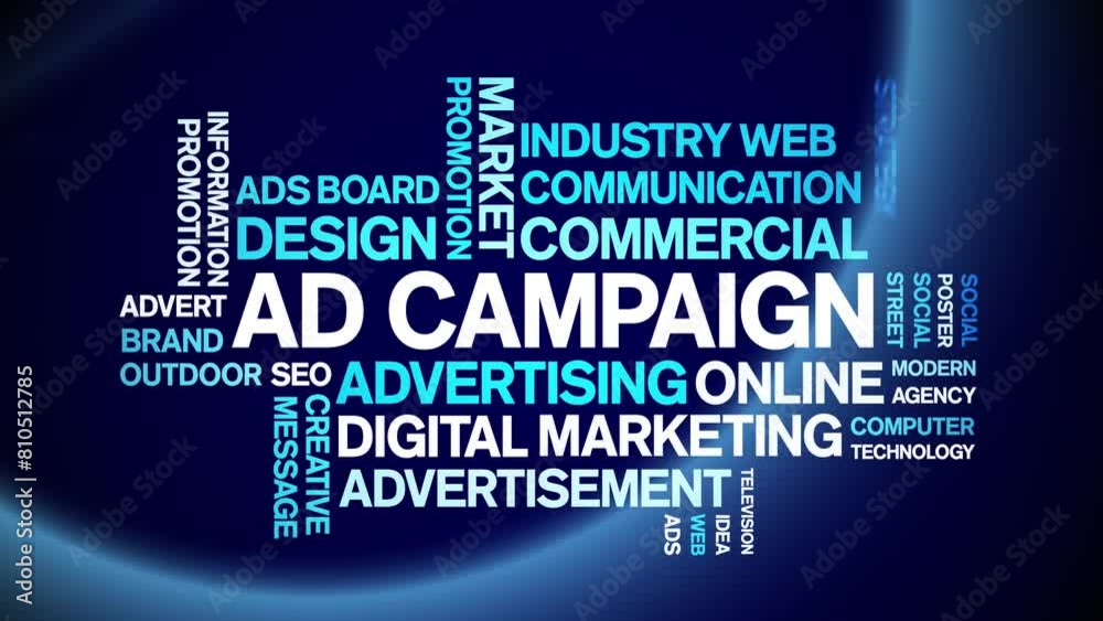 AD campaign animated word cloud;text design animation tag kinetic ...