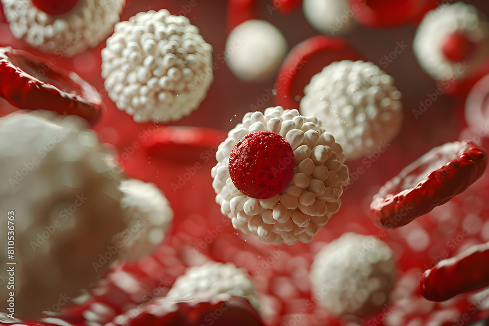 Red Blood Cells, White Blood Cells, germs, viruses, bacteria, and ...