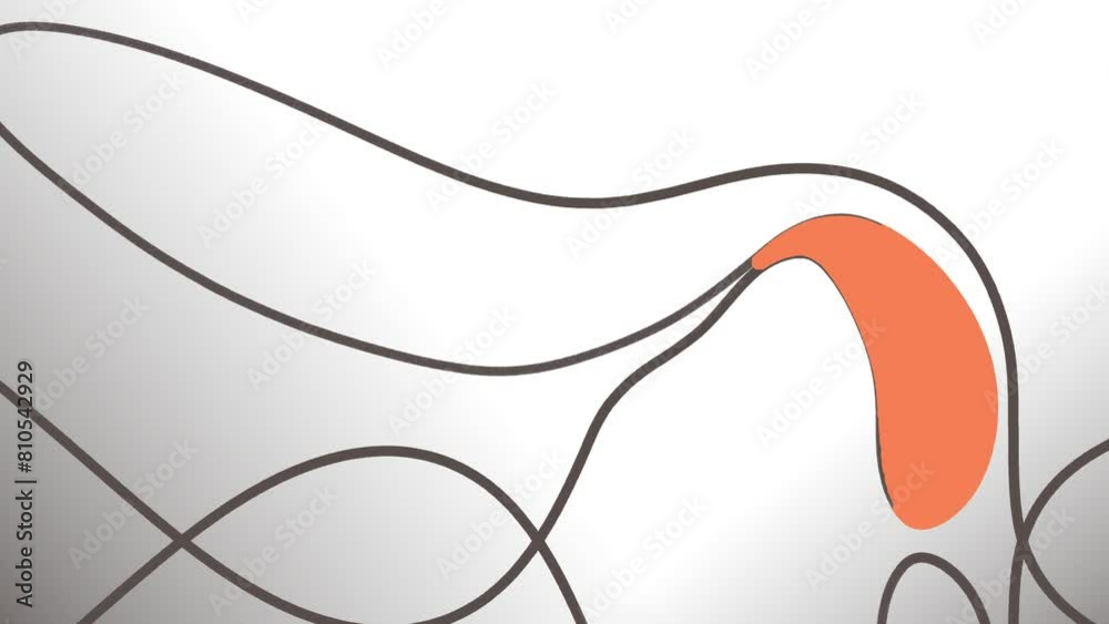 Thick lines on a gray gradient background and a red spot. All objects ...
