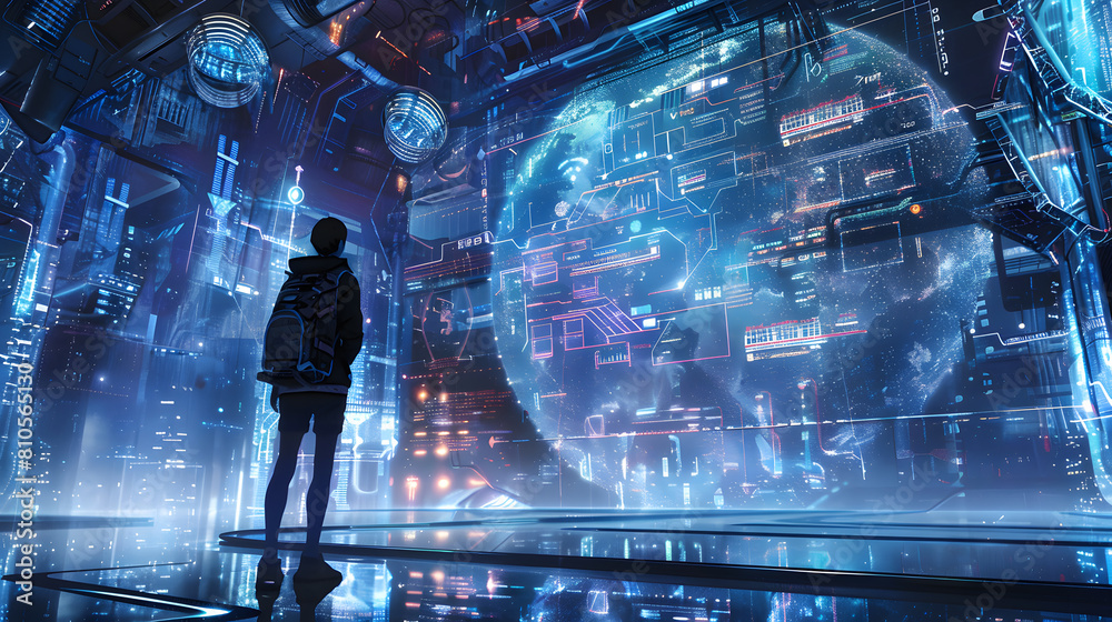 journey through the digital realm, where the lines between human consciousness and AI . human ...