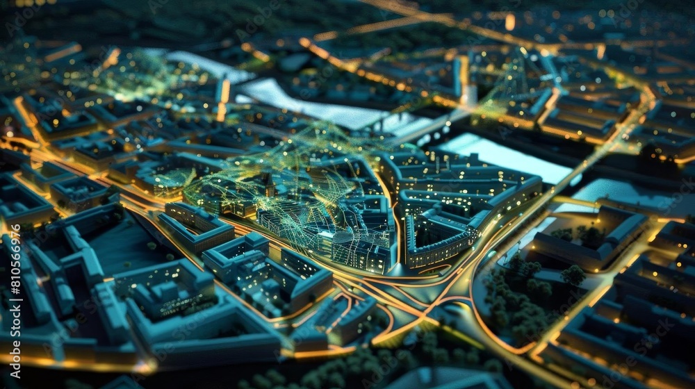 Urban development and infrastructure planning using 3D mapping Stock ...