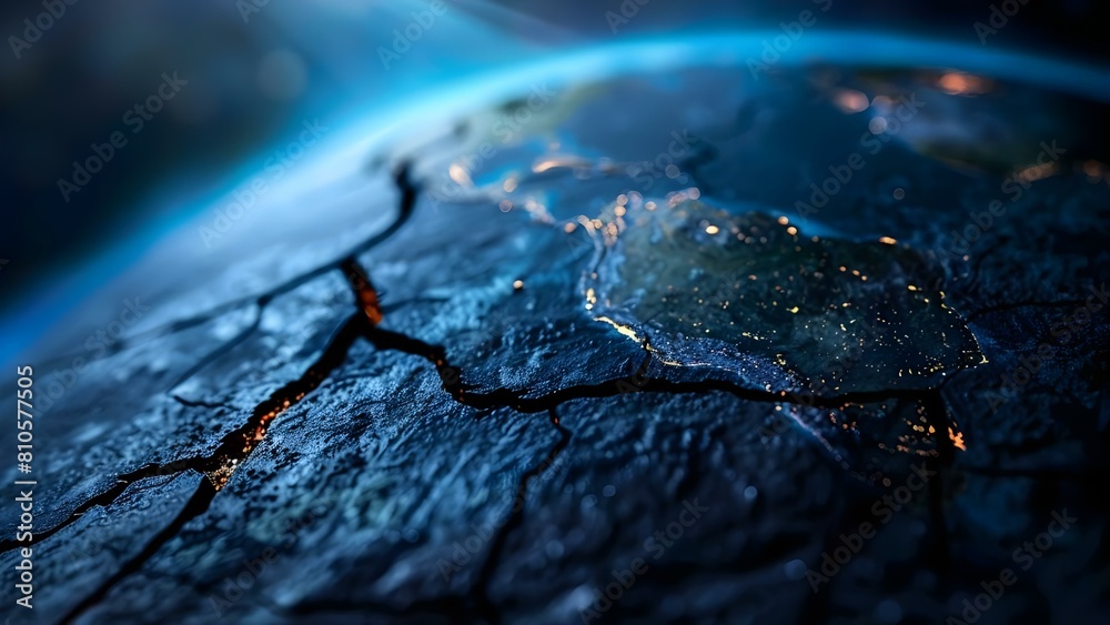 Cracked earth symbolizes global warmings impact on the environment ...